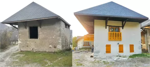 Réhabilitation complète d'une ancienne ferme en Savoie
